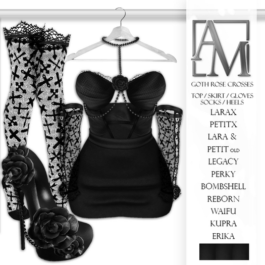 Second Life Marketplace Demo Almamiranda Goth Rose And Pearls